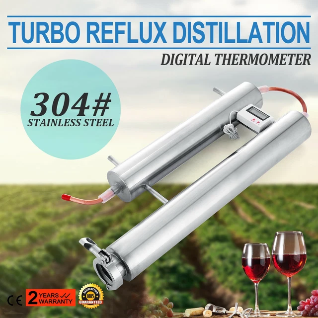 COLUMN REFLUX STILL Turbo Stainless Steel Condenser Distillation ...