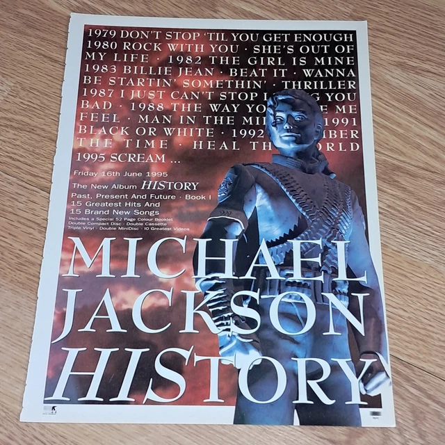 MICHAEL JACKSON HISTORY original 1995 A4 magazine promo advert artwork ...