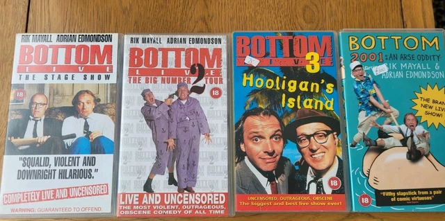 BOTTOM LIVE 4 VHS bundle. 1, 2,Hooligans Island, And 2001 An Arse ...