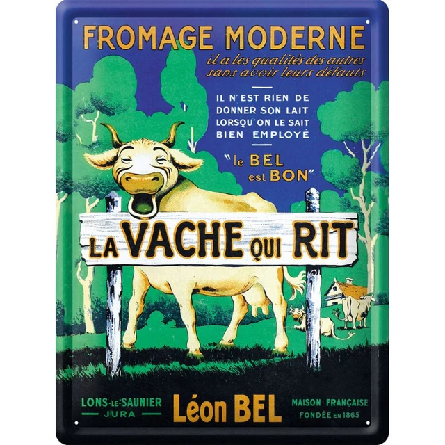 PLAQUE PUBLICITAIRE VINTAGE, la vache qui rit , décoration rétro, déco ...