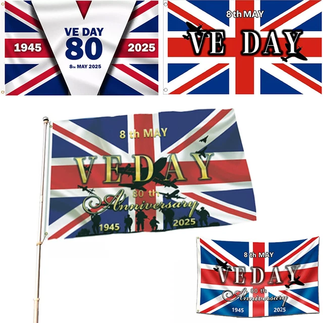 VE DAY 80TH Anniversary Victory In Europe Decorations Memorabilia Flag ...