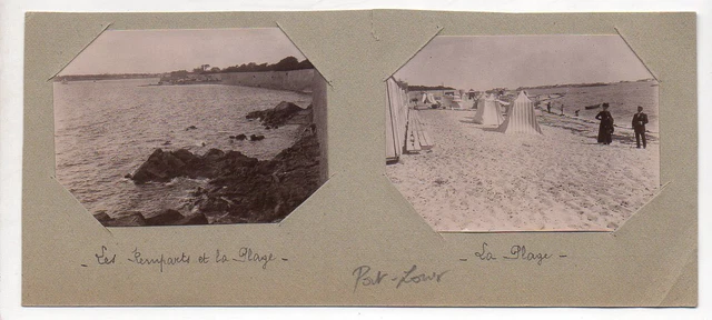 ANTIQUE PHOTOS - PORT LOUIS Beach Wall Beach Cabin - circa 1900 Vintage ...