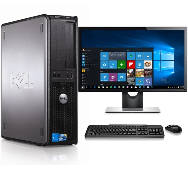 FULL DELL/HP DUAL Core Sff Desktop Tower Pc & Tft Computer System ...