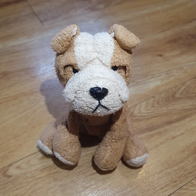 SMALL RUSS BERRIE English Bulldog soft toy plush Dog Puppy Bull Dog ...