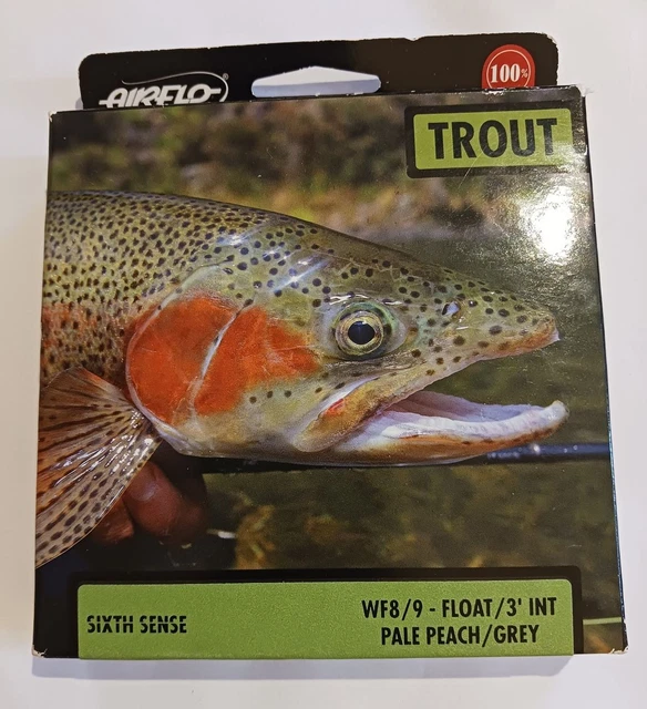 AIRFLO SIXTH SENSE,TROUT Fly-Line, Wf8/9 Float + 3 Foot Intermediate ...
