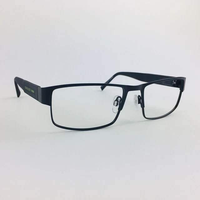 QUIKSILVER EYEGLASSES SATIN BLACK RECTANGLE glasses frame MOD: QS 52 ...