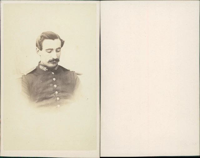 VINTAGE MILITARY OFFICER Second Lieutenant Staff cdv albumen print CDV ...