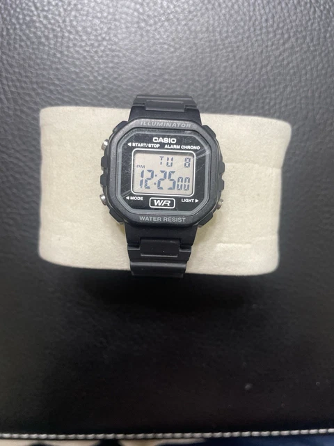 CASIO LA20WH-1A, CHRONOGRAPH Watch, Black Resin Band, Alarm ...