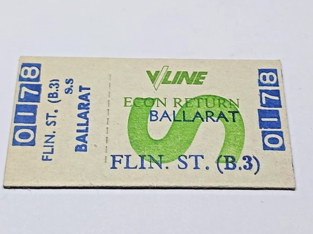 VLINE TRAIN TICKET Ballarat Flinders St EUR 2,37 - PicClick FR