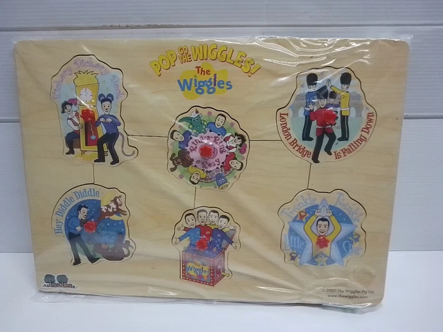 THE WIGGLES ORIGINAL Pop Go The Wiggles Wooden Jigsaw Puzzle 2007 EUC ...
