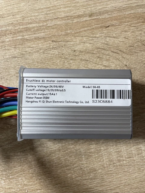 BRUSHLESS DC MOTOR controller EBIKE model S6-65 Motor Power 350W 24V ...