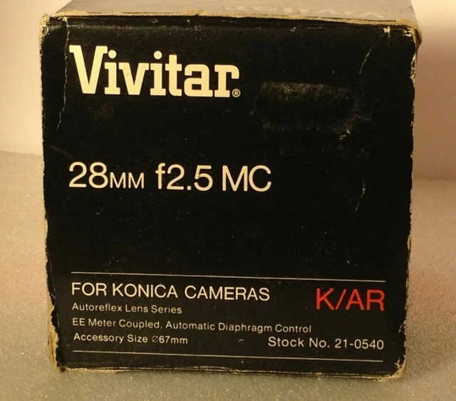VIVITAR 28MM F/2.5 K/AR Fix Mount Wide Angle Lens £140.00 - PicClick UK