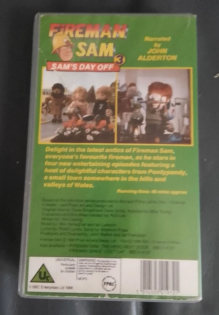FIREMAN SAM 3: Sam's Day Off VHS Video Cassette £15.00 - PicClick UK