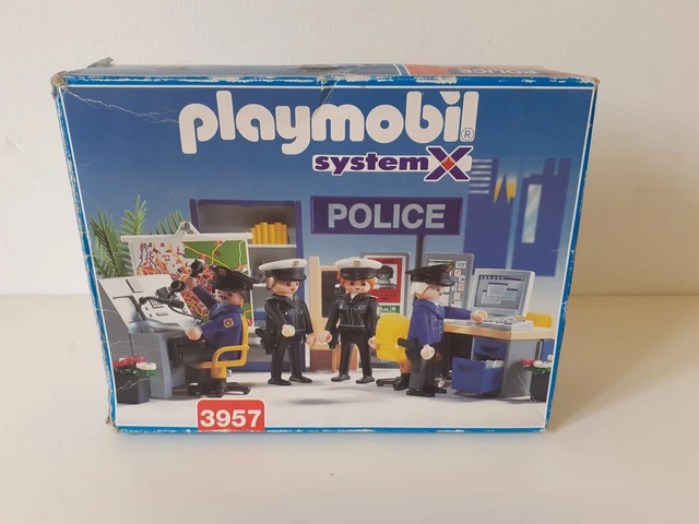 PLAYMOBIL POLICE 3957 system X Quartier général américain USA jouet ...