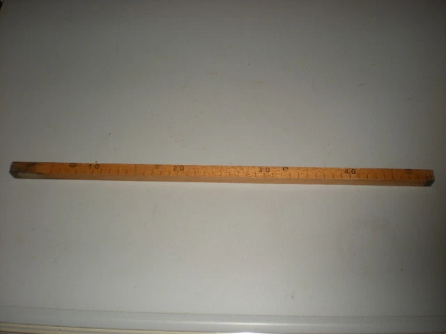 RÈGLE DEMI MÈTRE de drapier en bois mercerie tissus vintage déco EUR 15 ...
