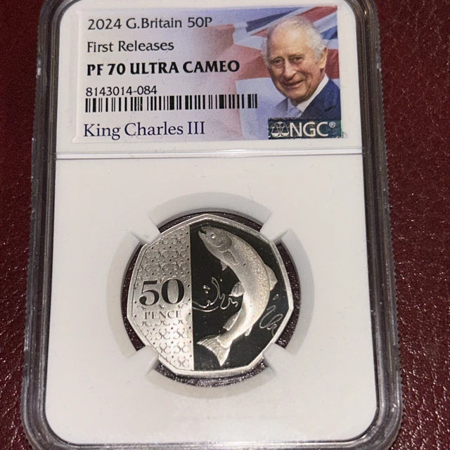 2024 50P ATLANTIC Salmon First Releases PF70 Ultra Cameo by NGC King ...