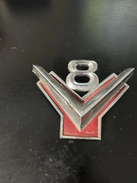 VINTAGE FORD V8 emblem 3"w by 2-1/4h $4.29 - PicClick CA