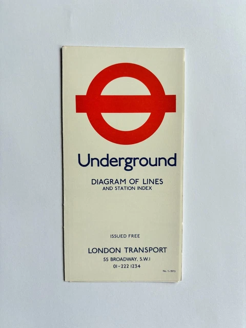 LONDON UNDERGROUND TUBE Map - No.1 1973 £10.00 - PicClick UK