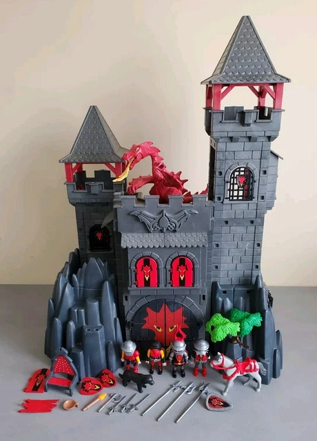 GRANDE FORTERESSE DU Dragon Rouge Playmobil 3269 avec Dragon et Soldats ...