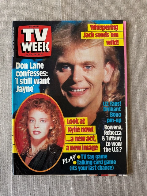 VINTAGE TELEVISION - "Australian TV Week" Jul 1987 Kylie Minogue U2 ...