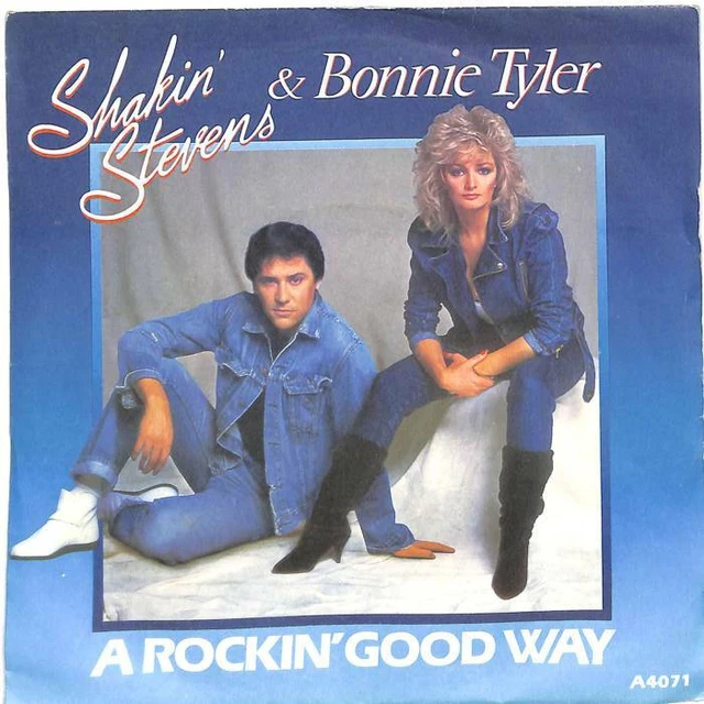 SHAKIN' STEVENS & Bonnie Tyler A Rockin' Good Way UK 7" 1983 A4071 Epic ...