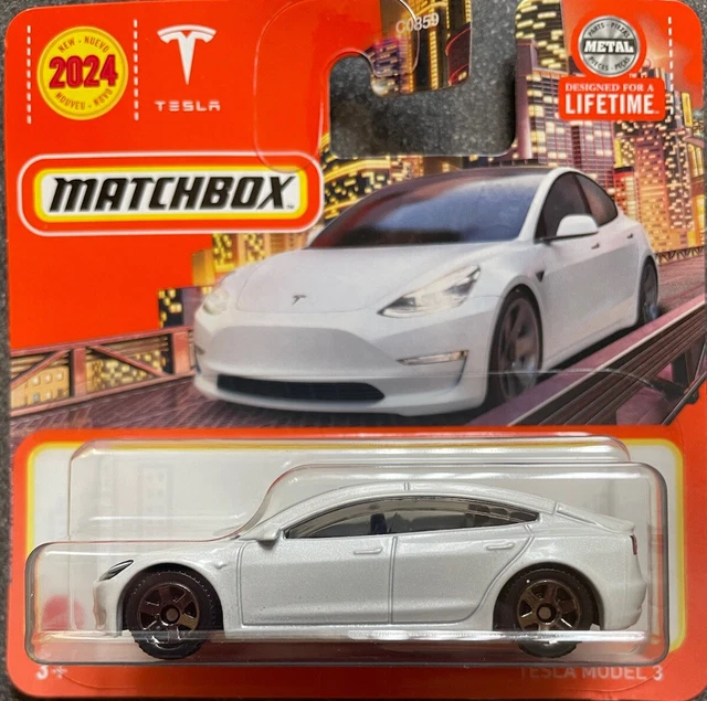 MATCHBOX TESLA MODEL 3 2024 53/100 1:64 HVN50 modèle réduit de voiture ...
