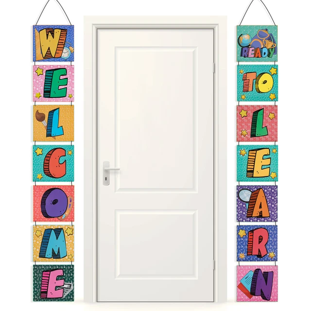 WELCOME BANNER FOR Classroom Door Garland Decor First Day of School £15 ...