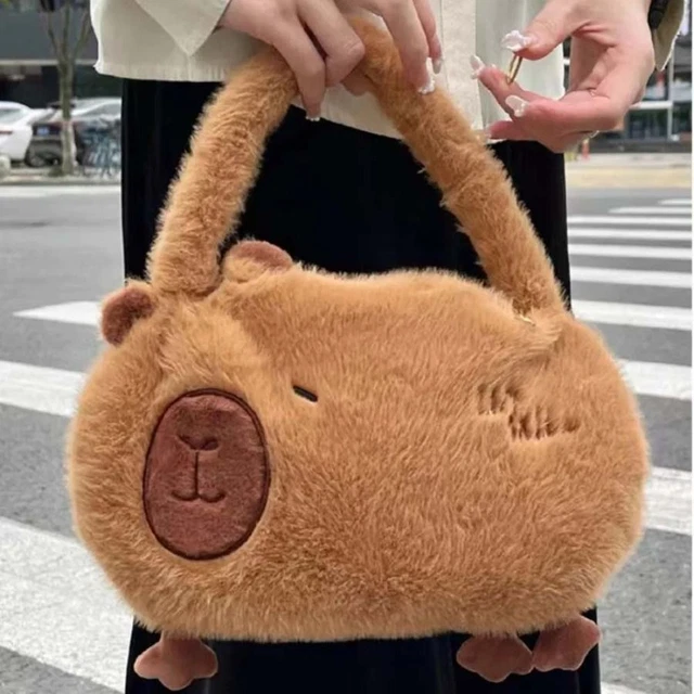 BIG CAPACITY CAPYBARA Crossbody Bag Animal Cartoon Capybara Plush Bag ...