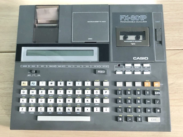 CASIO FX-801P VINTAGE BASIC Programmable Computer 1980s - DEFECT £99.00 ...