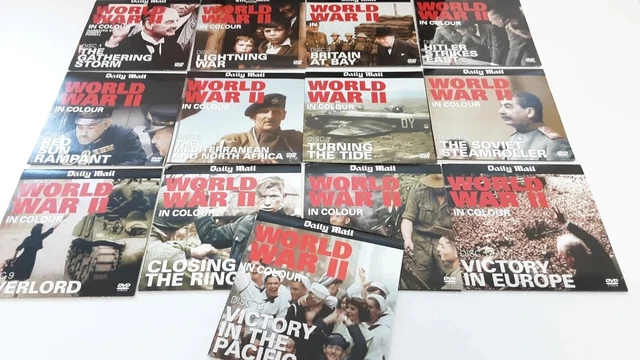 DAILY MAIL WORLD War II In Colour 13 Disc DVD Collection £10.00 ...