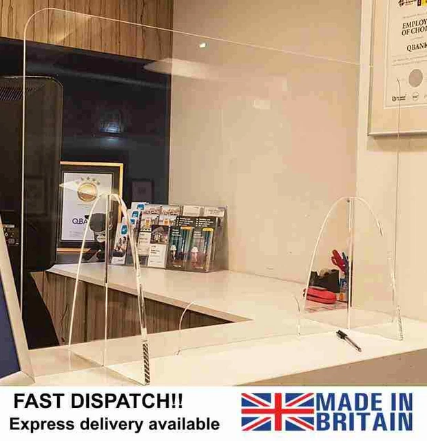 PROTECTIVE SCREEN CLEAR Acrylic Sneeze plastic Shop Counter Perspex ...