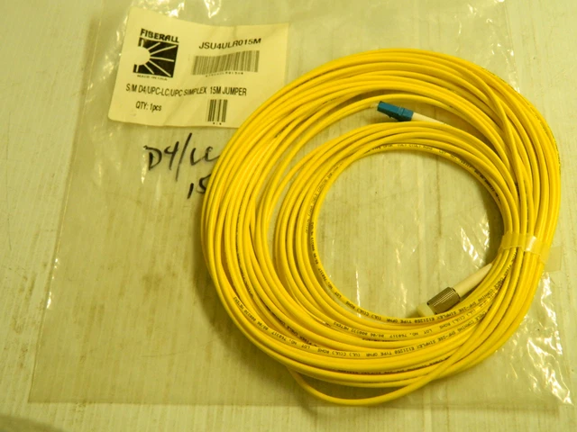 CÂBLE FIBRE OPTIQUE Fiberall S/M D4/UPC-LC/UPC SMF-28E Corning 15 Mt ...