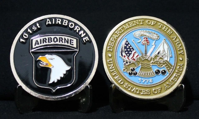 US ARMY 101ST Airborne Challenge Coin Military Collectible Coins £12.43 ...