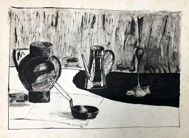 NATURE MORTE, ENCRE, Grand format, Dessin Ancien, Milieu XXe EUR 80,00 - PicClick FR