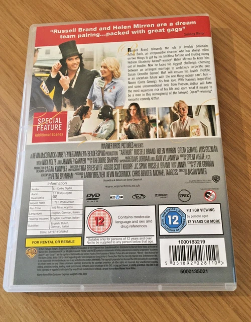ARTHUR COMEDY RUSSELL Brand Helen Mirren Jennifer Garner Nick Nolte ...