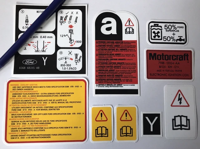 FORD SIERRA MK1 XR4x4 Engine Bay Decals EUR 15,55 - PicClick FR