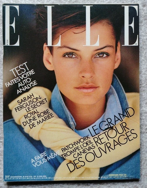 FRENCH MAGAZINE ELLE Jun.1986 Cover Famke By Gilles Bensimon EUR 15,00 ...