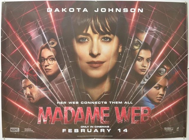 MADAME WEB (2024) Original Cinema Quad Movie Poster - Dakota Johnson ...