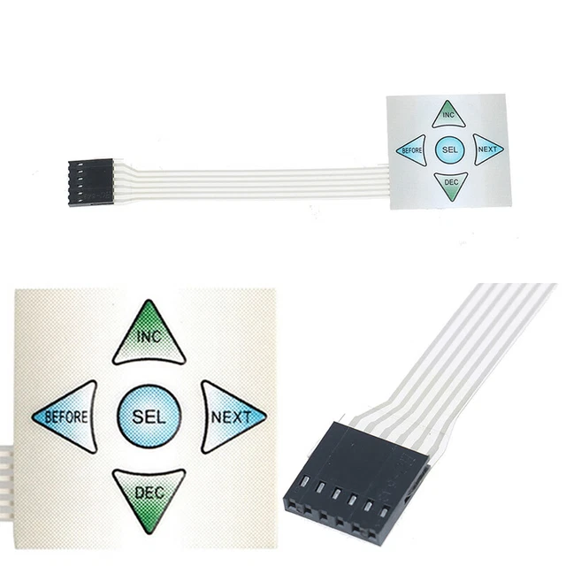 5 KEYS MATRIX array 1x5 membrane switch keypad keyboard control panel 40*40mm QF EUR 3,32 ...