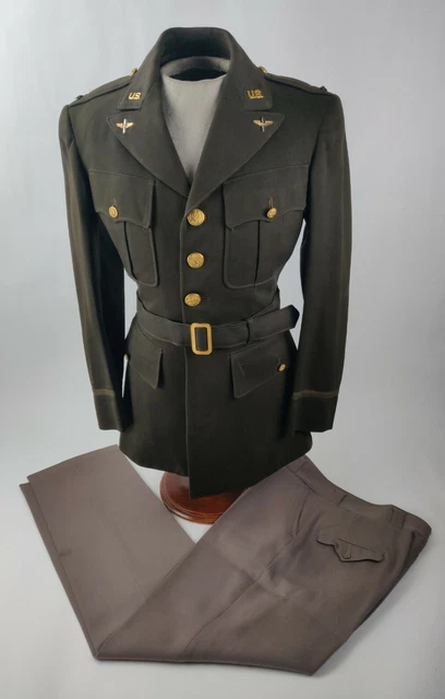 WWII WW2 US Army Air Forces USAAF 1st Lieutenant Pink & Greens Uniform ...