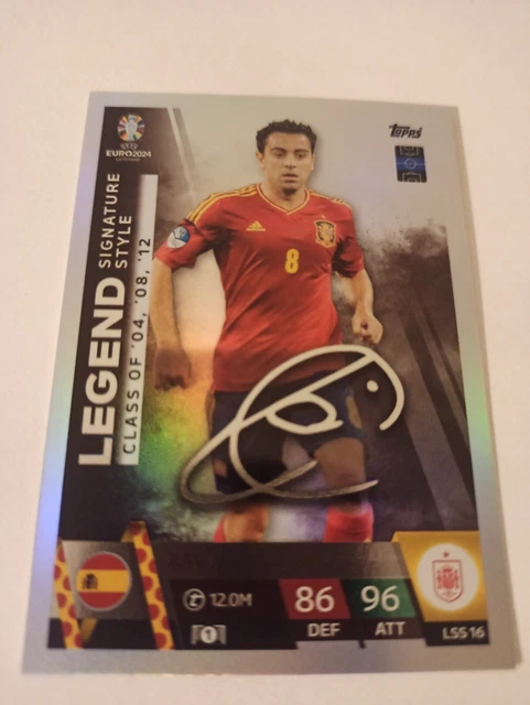 TOPPS MATCH ATTAX UEFA EURO 2024 Xavi Legend Spain Spagna #LSS16 EUR 2 ...