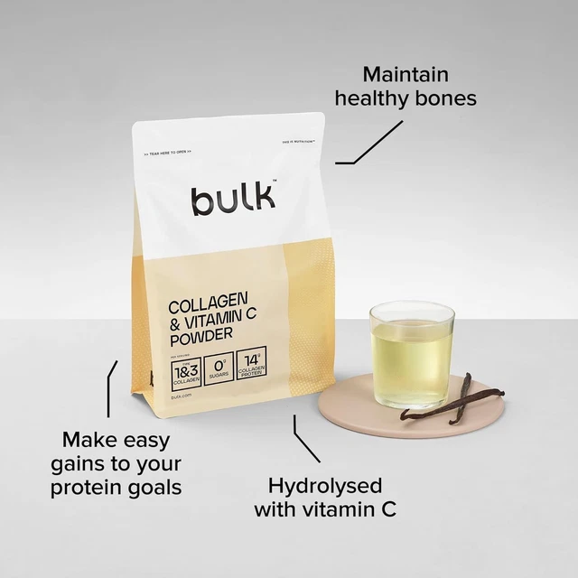 BULK COLLAGEN POWDER with Peptides and Vitamin C Hydrolysed Bovine ...