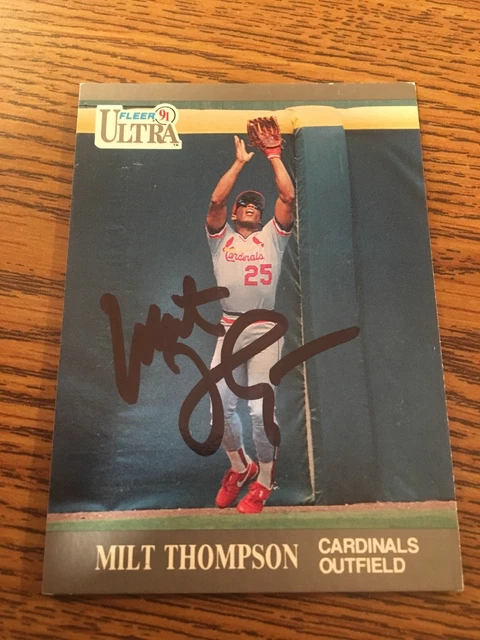 ST LOUIS CARDINALS Milt Thompson Autograph Signed Auto Card EUR 6,65 ...
