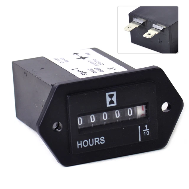 DC 10V-80V GENERATOR Sealed Hour Meter Counter Truck Tractor Hourmeter ...