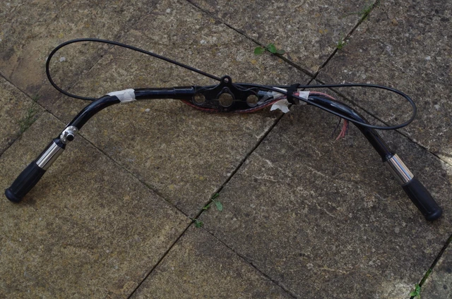 COMPLETE BLACK SPEEDSTER Handlebars Harley Panhead Knucklehead Flathead ...