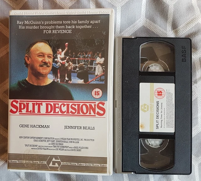 GRANDE BOÎTE SPLIT DECISIONS (VHS) - Gene Hackman + Craig Sheffer + Jennifer Beals EUR 17,53 ...