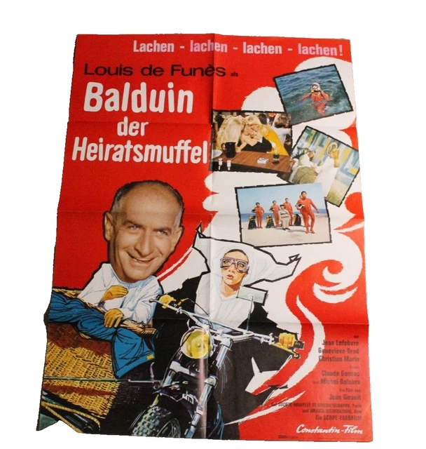 BALDUIN DER HEIRATSMUFFEL Poster Film Kino A1 Plakat GEFALTET Louis de Funes #3 EUR 29,99 ...