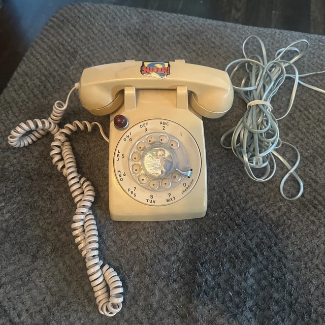 VINTAGE STROMBERG-CARLSON ROTARY Telephone SC-63 Beige With Red Light ...
