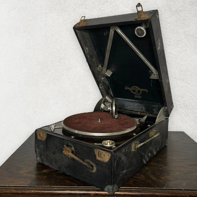 VINTAGE 1920S COLUMBIA Grafonola Portable Record Player Gramophone £100 ...