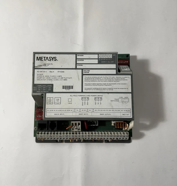 AS-UNT141-1 RY10349 JOHNSON Controls UNITARY CONTROLLER Rev H $71.00 ...